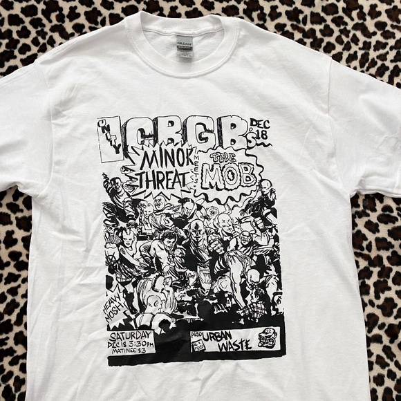 Gildan | Shirts | Minor Threat Cbgb Vintage Flyer Tee | Poshmark